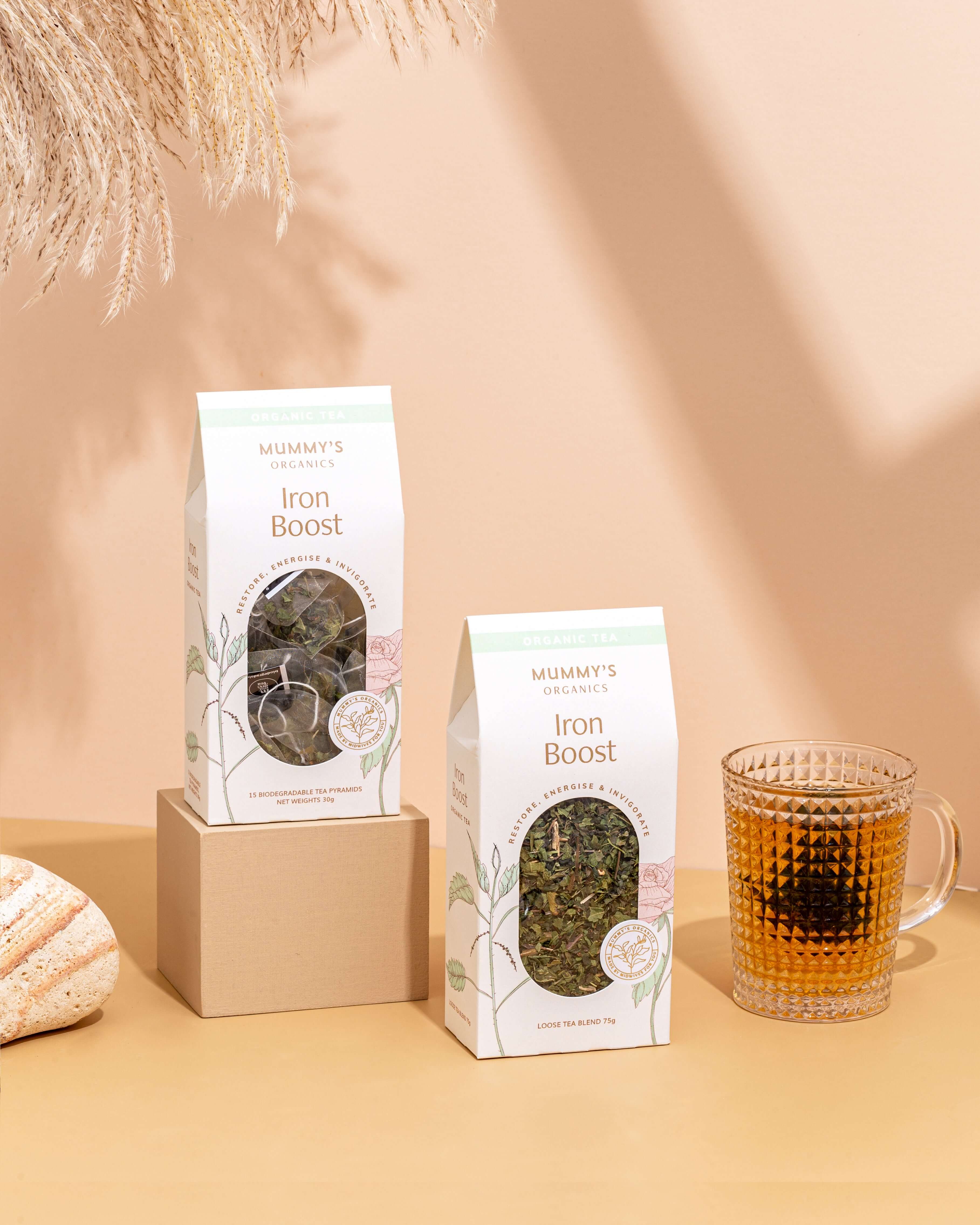 Organic Iron Boost Tea | Natural Iron Supplement with Nettle & Rosehip